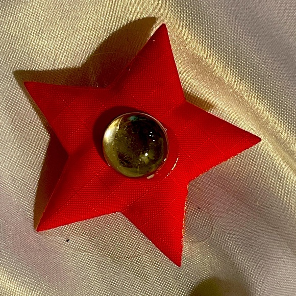 Hand Crafted | Jewelry | Puffy Red Star Pin | Poshmark